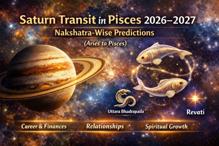 Saturn Transit in Pisces 2026–2027 | Uttara Bhadrapada & Revati ...