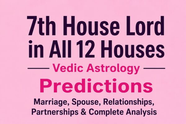 7th House Lord in All 12 Houses – Marriage, Spouse, Relationships ...